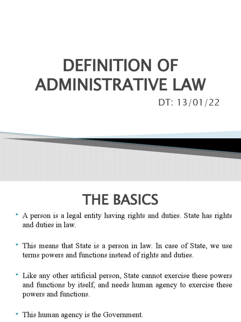 Definition of Administrative Law | PDF | Administrative Law | Constitution