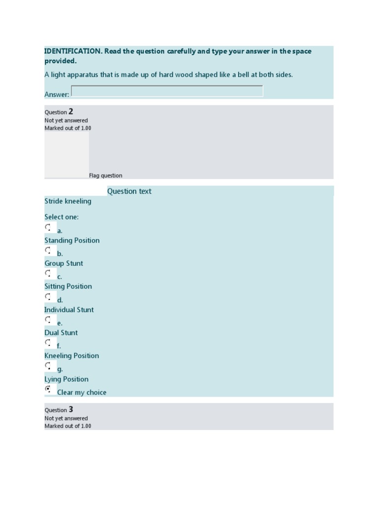 IDENTIFICATION. Read The Question Carefully and Type Your Answer in The ...