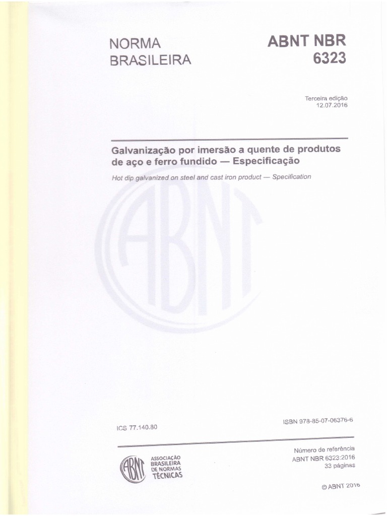 NBR 6323 2016 Atual | PDF