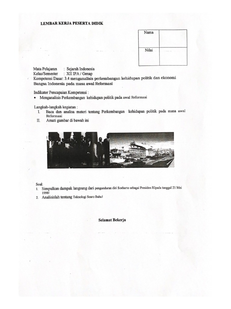 Lembar Kerja Peserta Didik | PDF