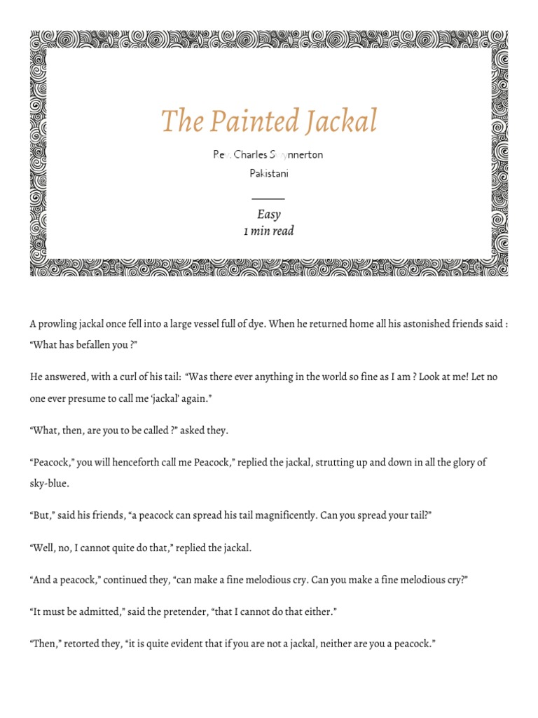 The Painted Jackal PDF | PDF