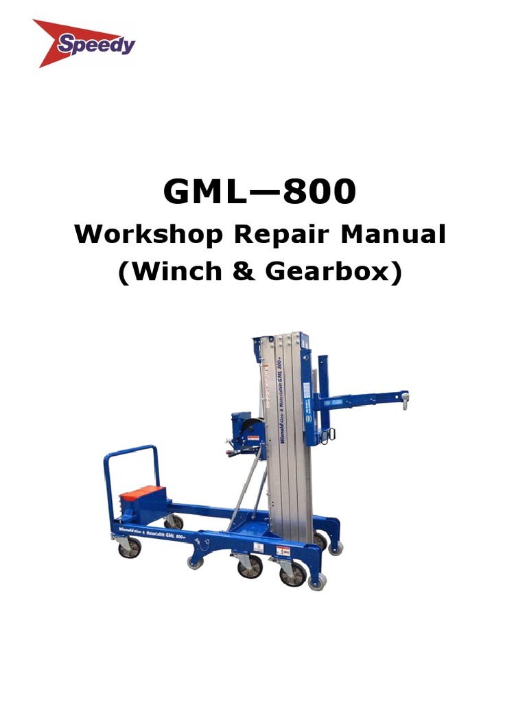 GML-800 Workshop Manual | PDF | Transmission (Mechanics) | Screw