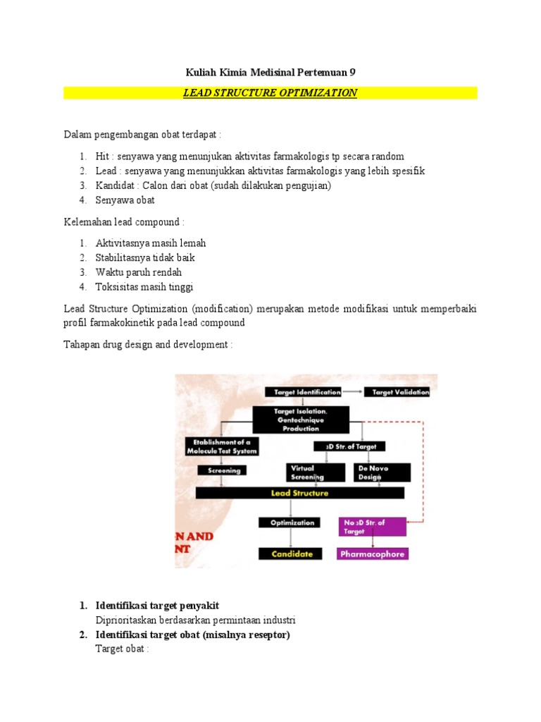 Optimasi Struktur Senyawa Lead Kimia | PDF