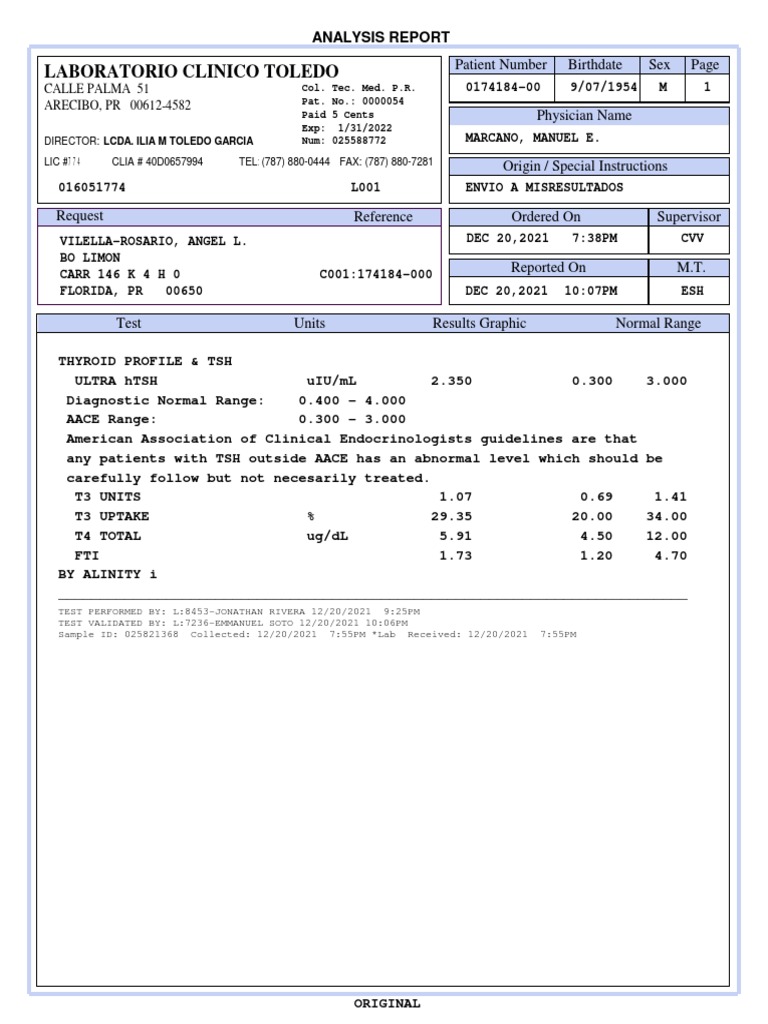 Resultadopdf | PDF | Thyroid Stimulating Hormone | Animal Anatomy