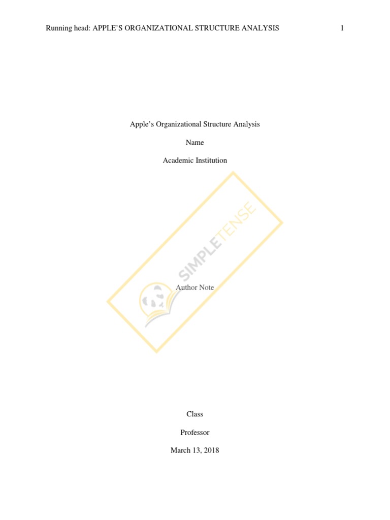 Apple Inc. Organizational Structure Analysis | PDF | Organizational ...