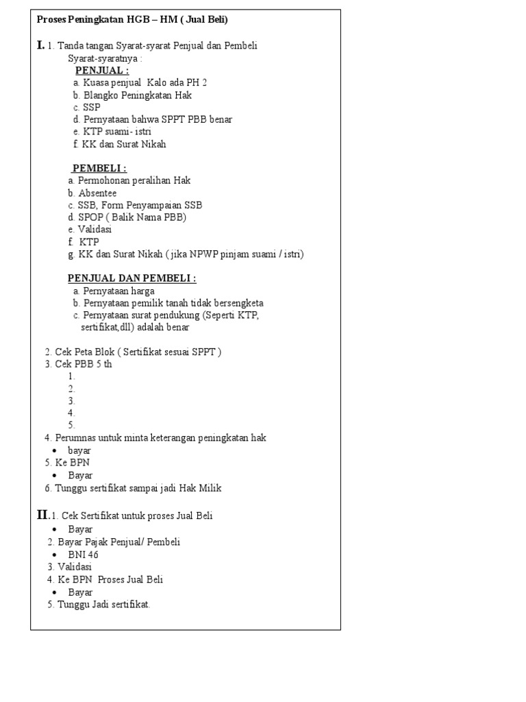 Syarat Peningkatan HGB | PDF