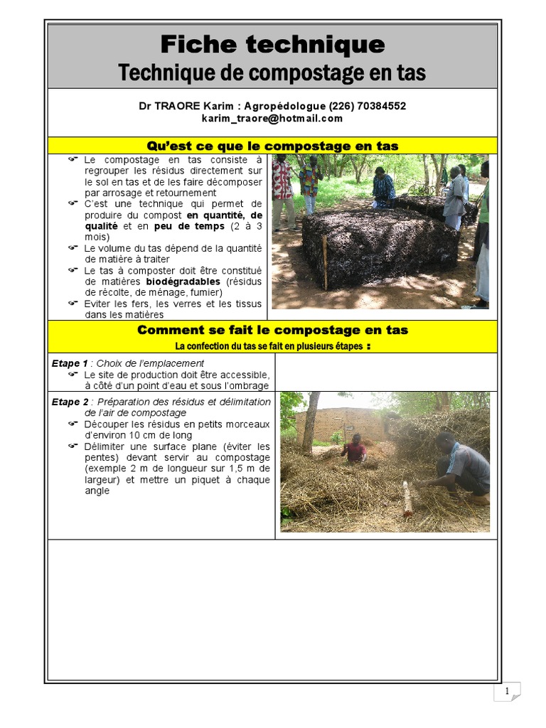 Technique de compostage en tas | PDF