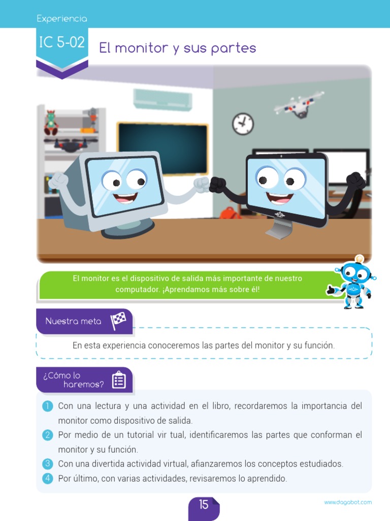 Ficha Partes Del Monitor | PDF | Monitor de computadora | Equipo de oficina