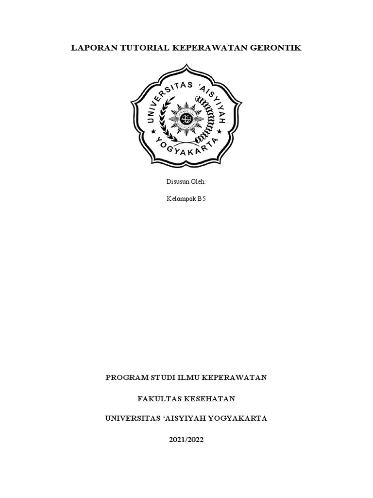 Laporan Tutorial Kep Gerontik | PDF | Kesehatan Holistik | Gaya Hidup