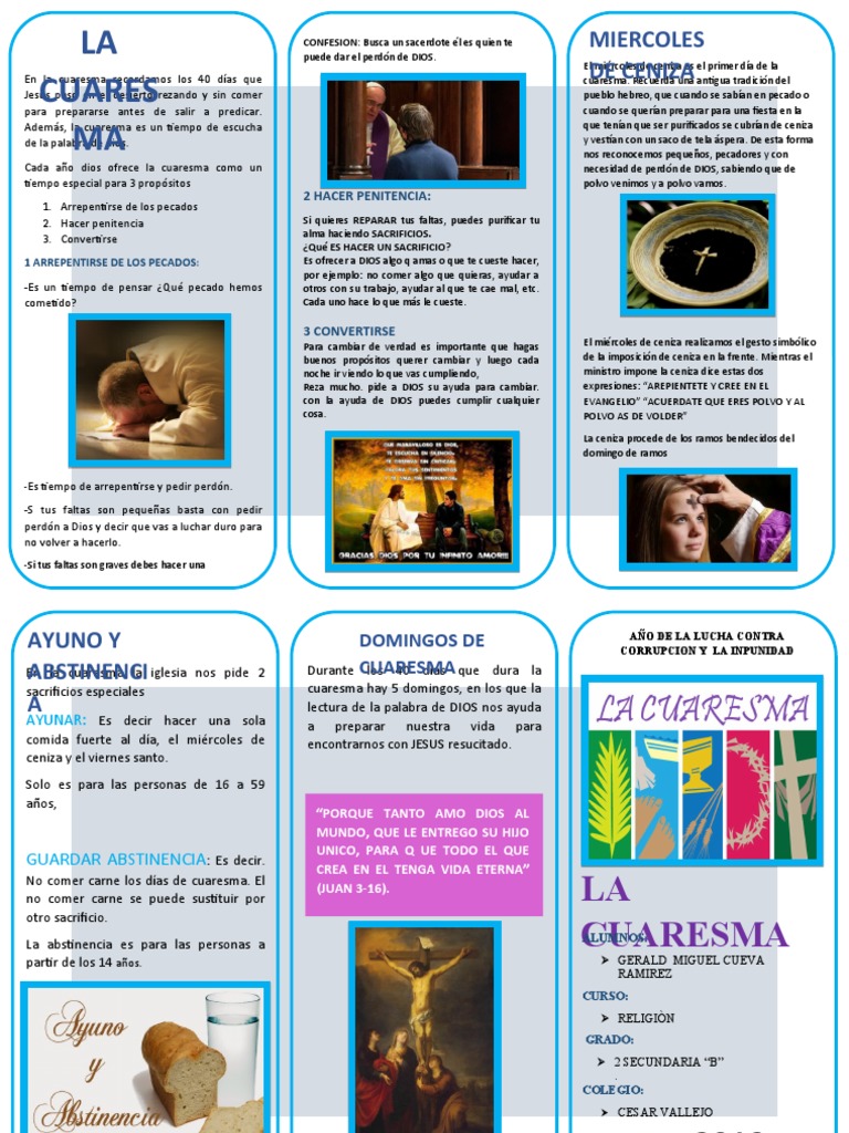 La Cuaresma | PDF | Prestado | Comportamiento religioso y experiencia