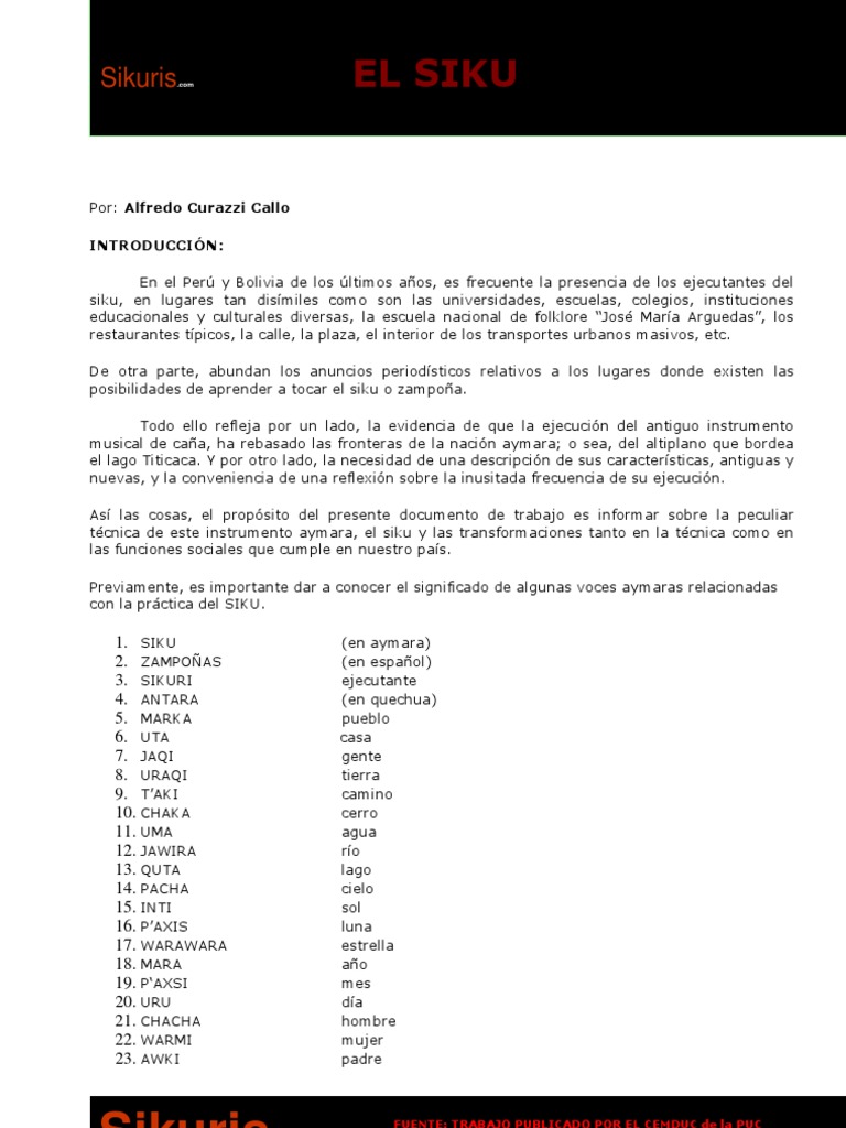 El Siku | PDF | Entretenimiento (general)