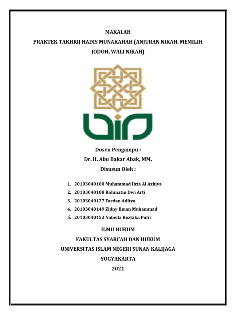 Takhrij Hadis Anjuran Nikah dalam Islam | PDF