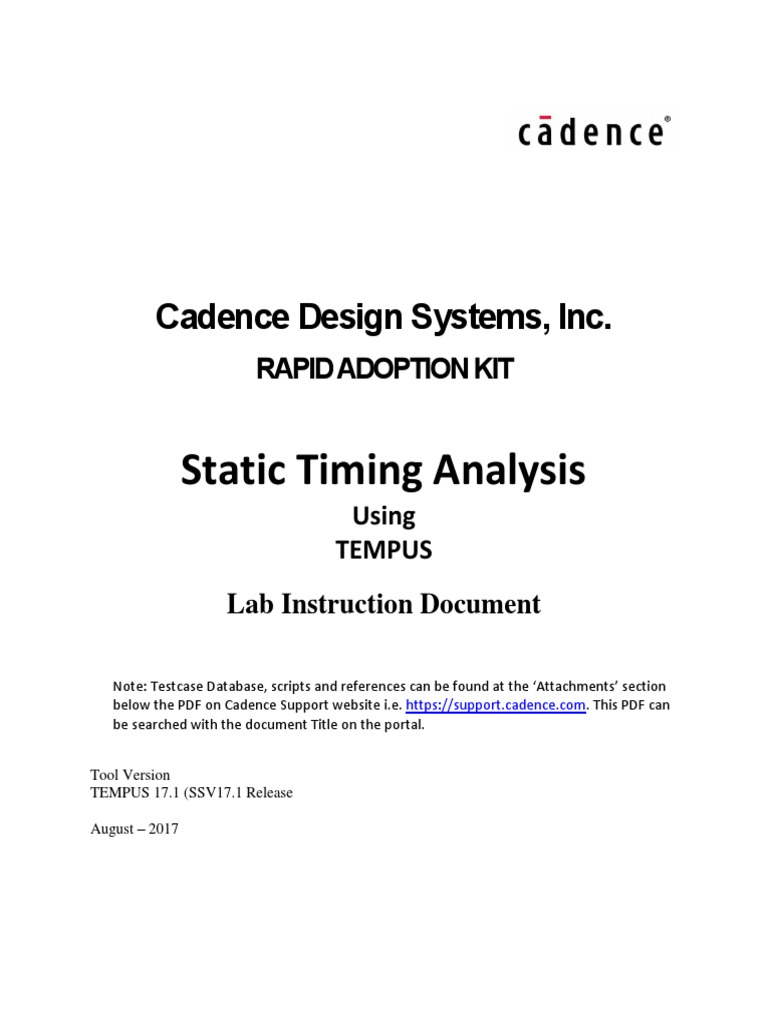 Static Timing Analysis: Cadence Design Systems, Inc | PDF | Library (Computing) | Graphical User ...