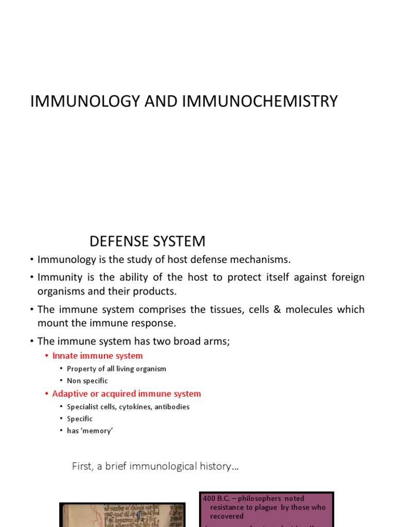 Immunology and Immunochemistry 1-1 | PDF | Antibody | Innate Immune System