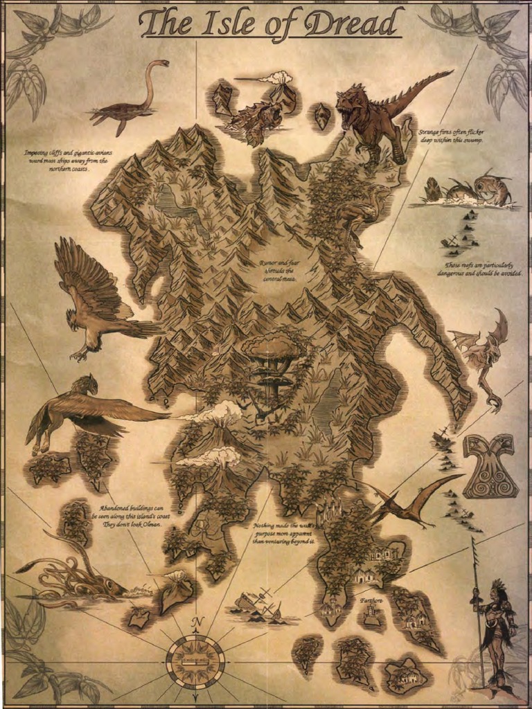 Savage Tide - Isle of Dread Player's Map | PDF
