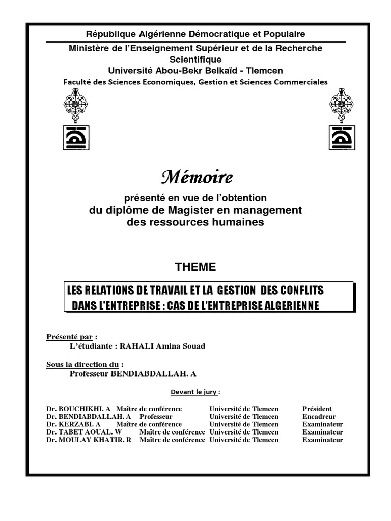 RAHALI Amina Souad - Mag | PDF | Syndicat | Convention collective