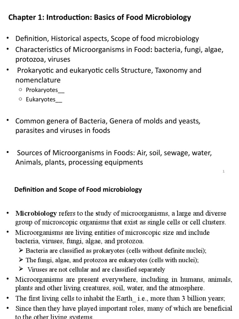 Food Microbiology: Basics and History | PDF | Microorganism | Microbiology