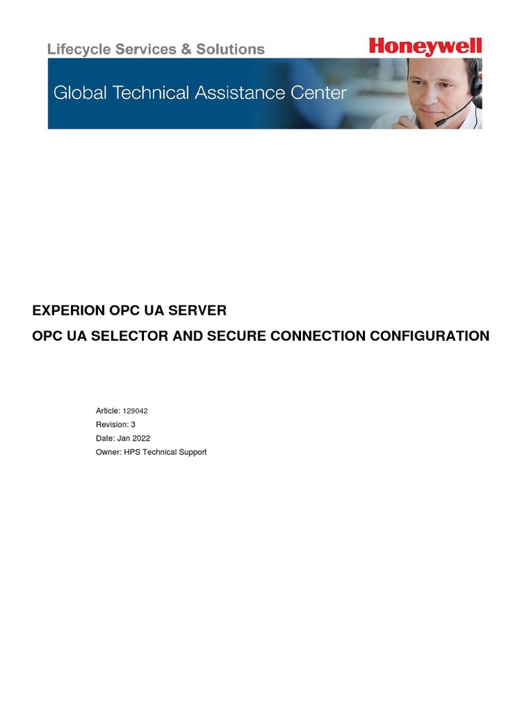 Configuring an OPC UA Connection from a Client to an Experion Server: A ...