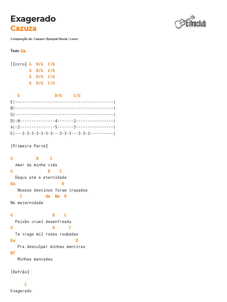 Exagerado | PDF | Música gravada