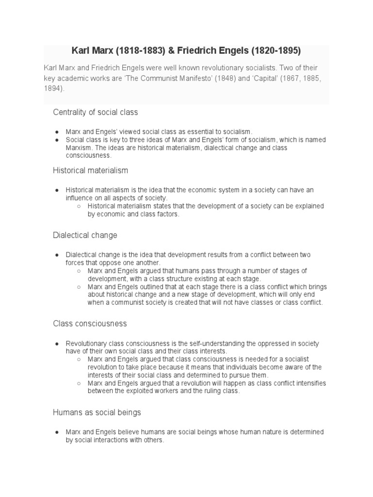 Introduction To Socialism - The Ideas of Karl Marx | PDF | Karl Marx ...