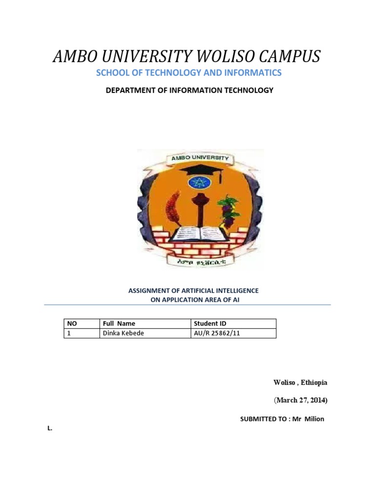 Ambo University Woliso Campus: School of Technology and Informatics ...