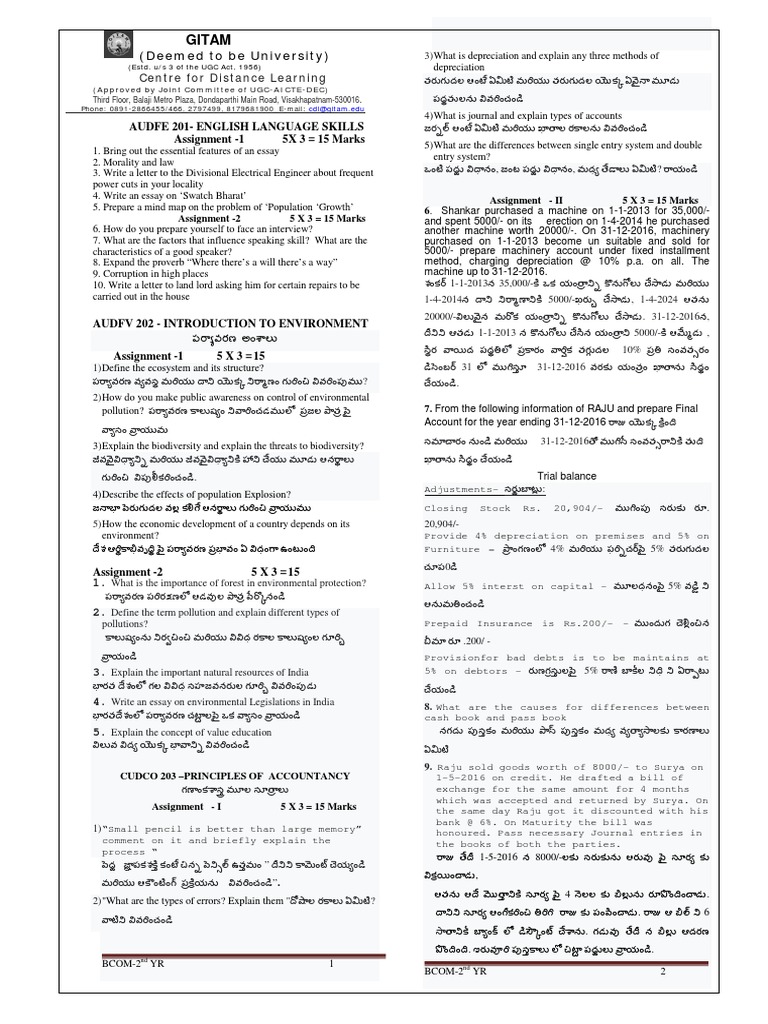 Distance Learning Assignments | PDF | Statistics | Business