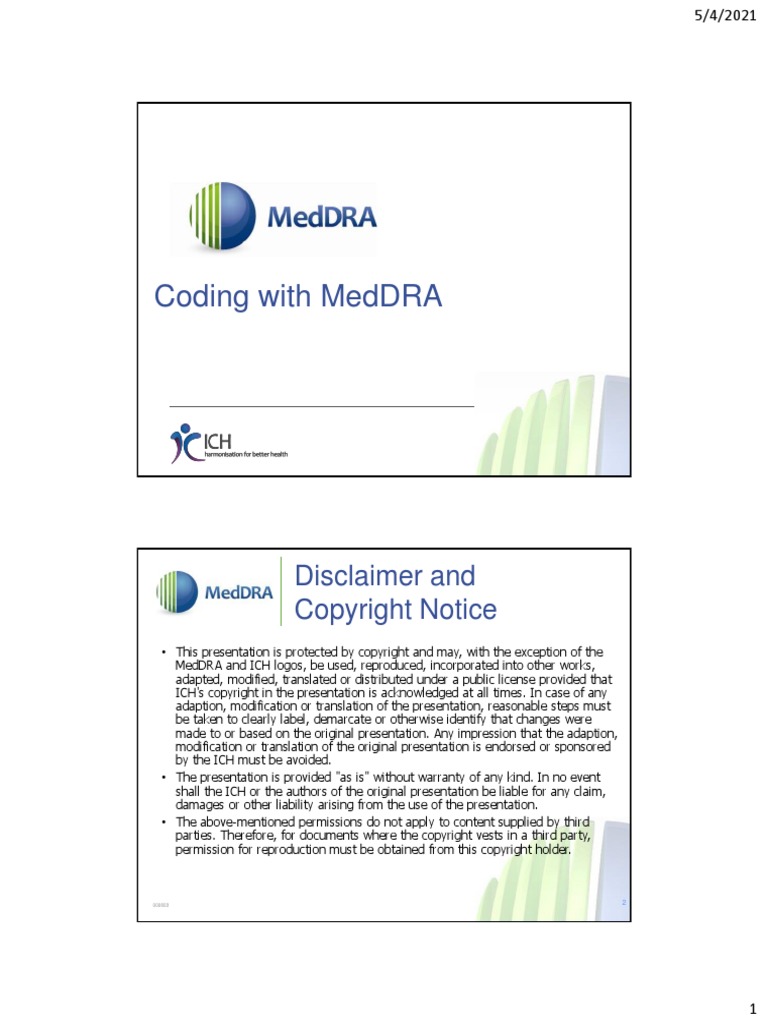 Coding With Meddra f2f Course Version 24 | PDF | Diseases And Disorders ...