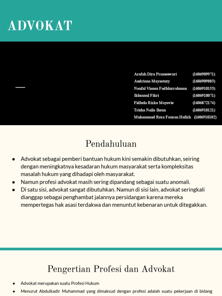 Profesi dan Etika Advokat | PDF