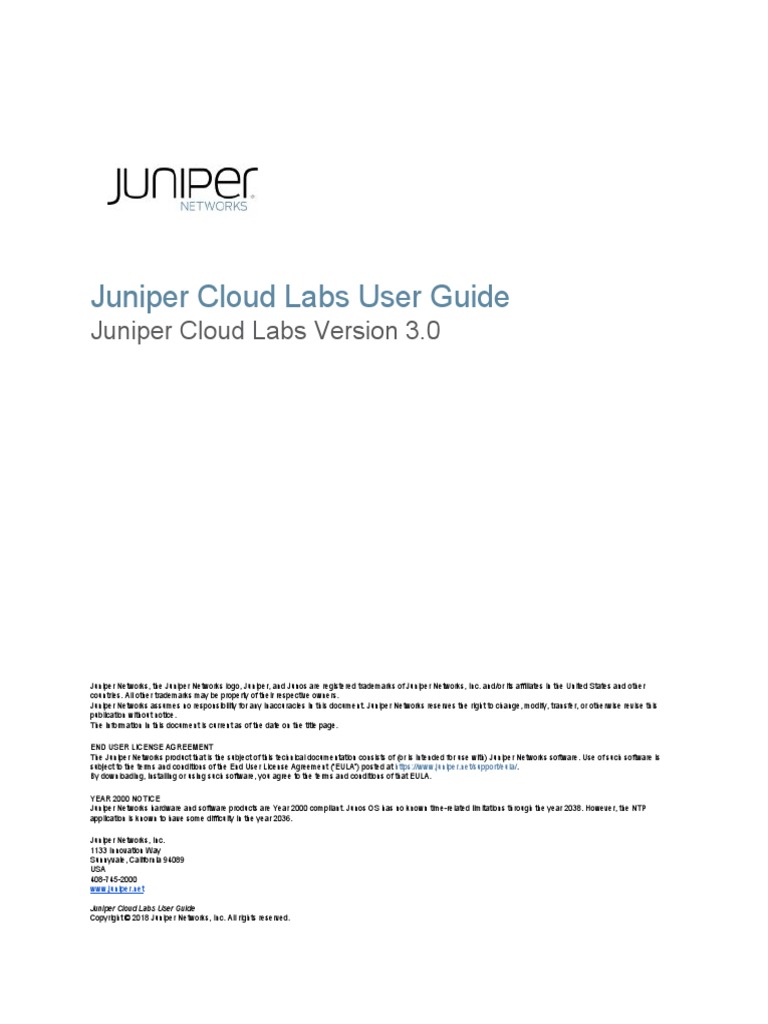Juniper Cloud Labs User Guide | PDF | Command Line Interface | Ip Address
