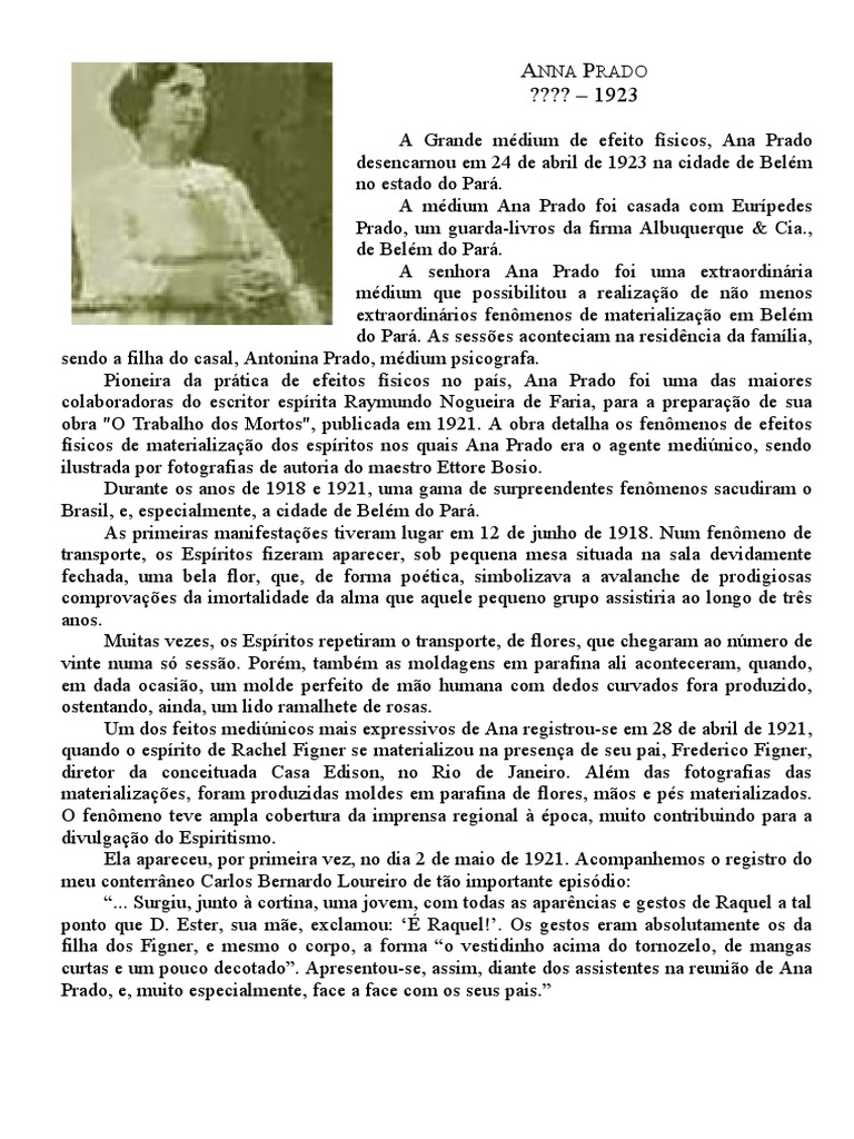 Anna Prado | PDF | Mediunidade | Espiritismo