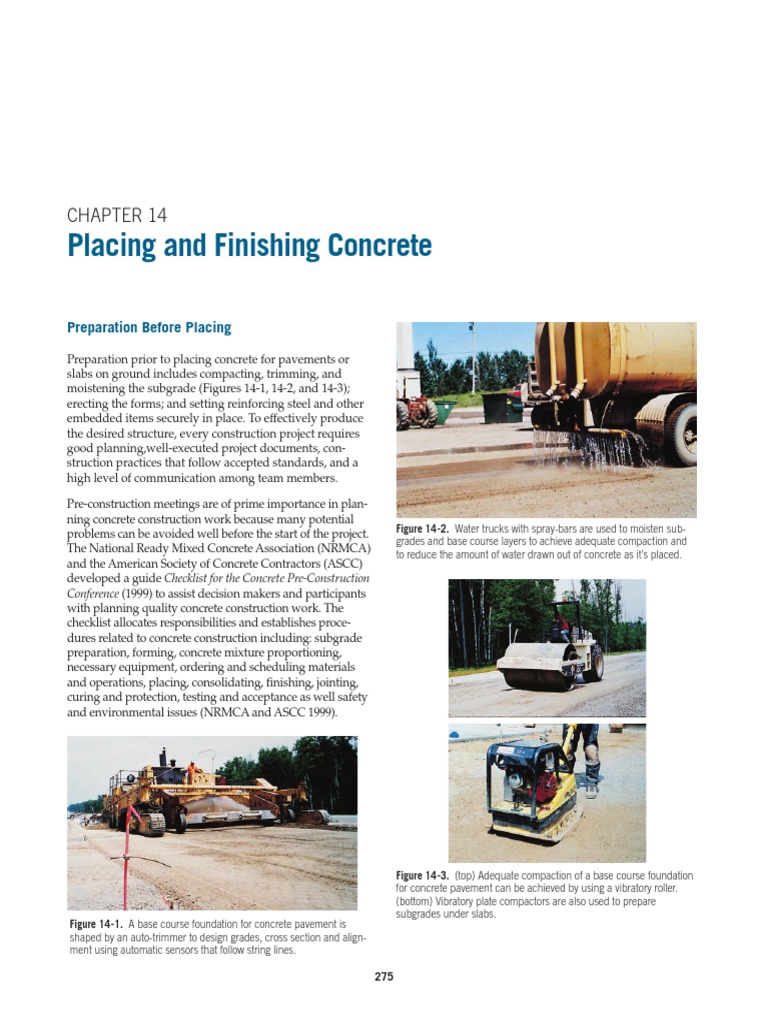 Concrete Placement Preparation Guide | PDF | Concrete | Humidity