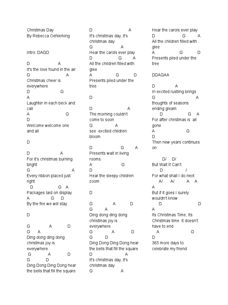 Christmas Day Celebration Song | PDF | Christmas | Holidays