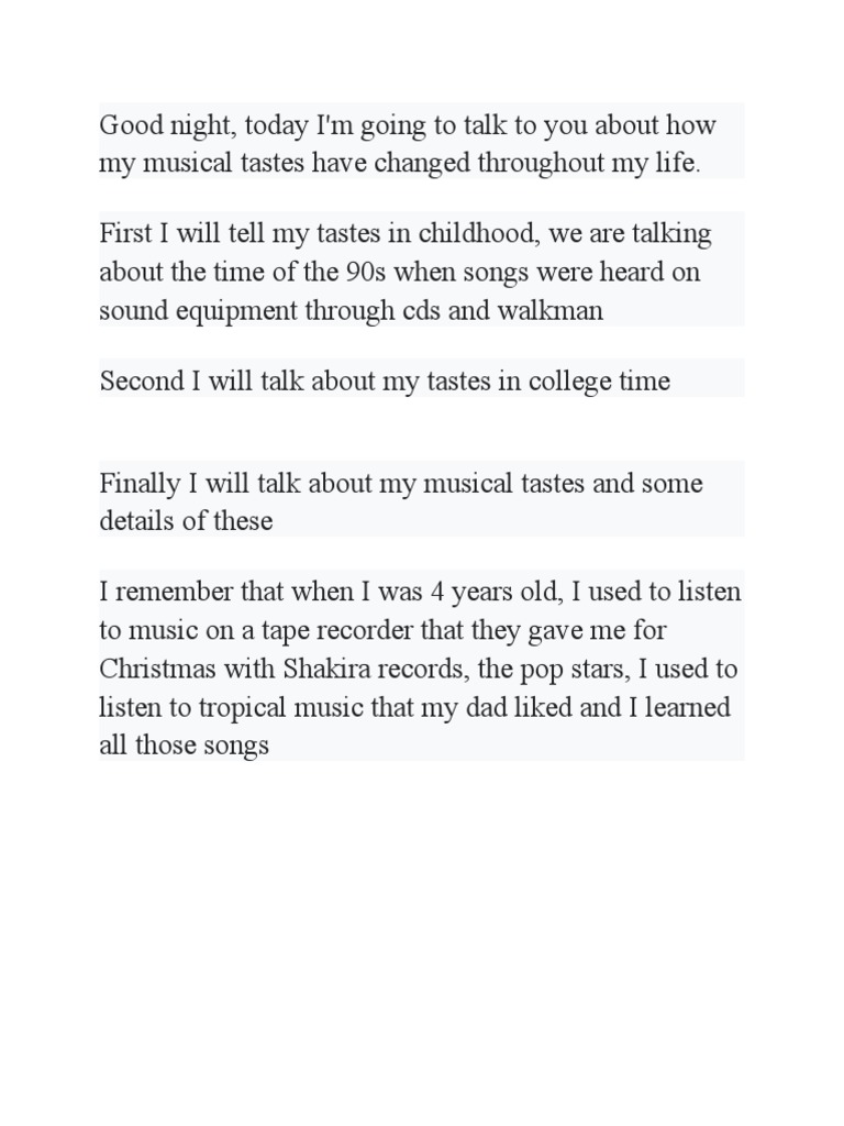Musical Tastes | PDF