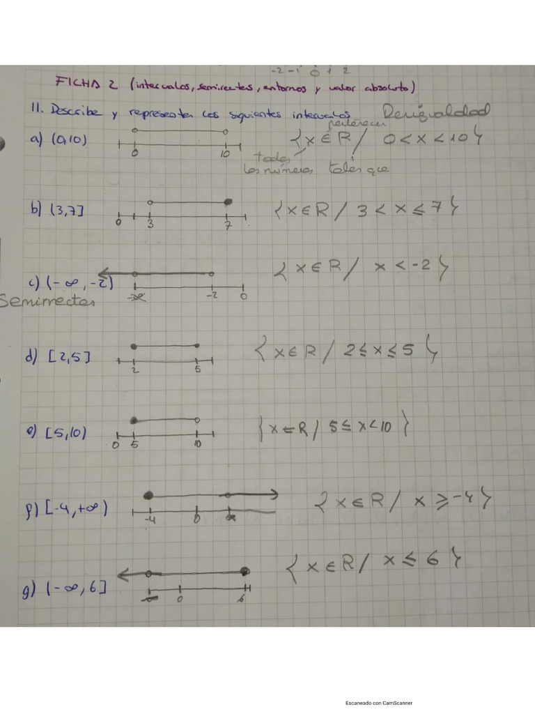 Ficha 2 Matemáticas Intervalos, Entornos y Valor Absoluto | PDF