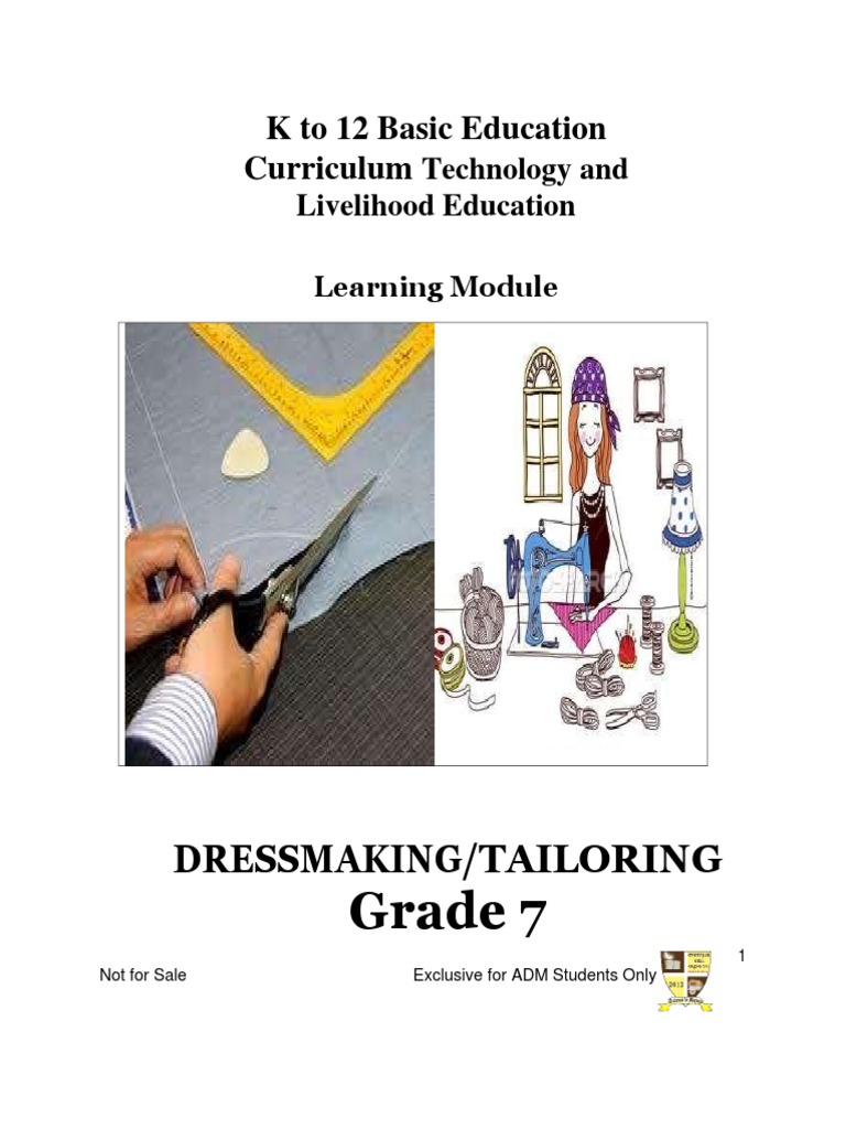 Grade 7 TLE Module Week 3 | PDF | Sewing | Textiles