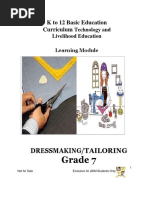 Module 4 - Dressmaking 8 Revised | PDF | Sewing Machine | Sewing