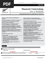 Financial Undertaking For A Student Form (INZ 1014) | PDF