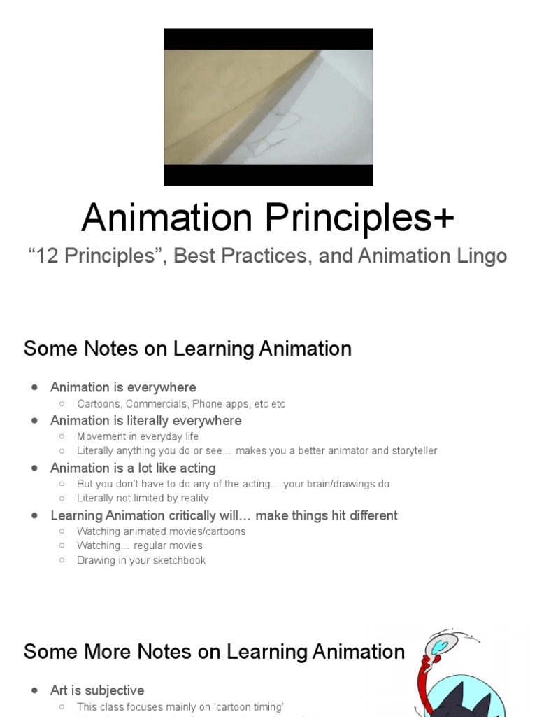 "12 Principles", Best Practices, and Animation Lingo | PDF | Animation ...