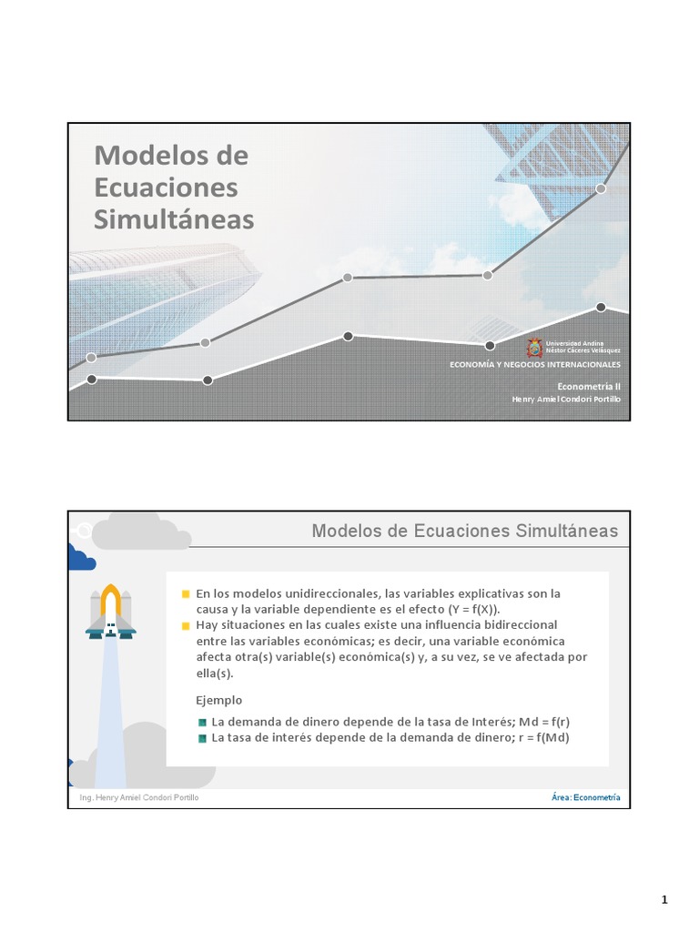 04 Ecuaciones Simultaneas | PDF | Econometría | Mínimos cuadrados ordinarios