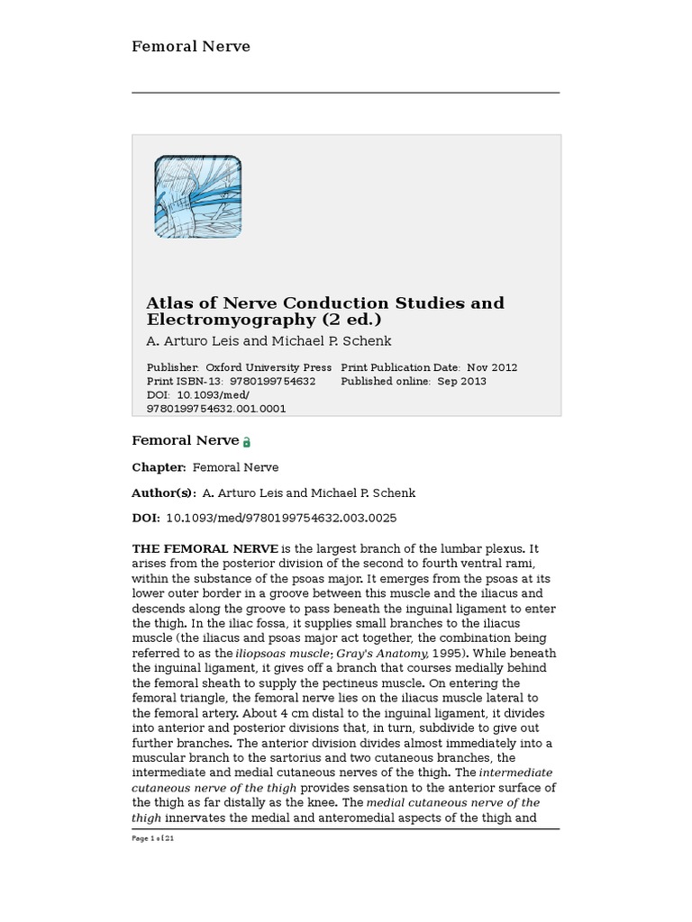 Atlas of Nerve Conduction Studies and Electromyography (2 Ed.) | PDF ...