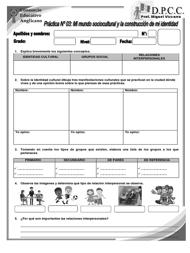 Actividades de Identidad Cultural para Niños | PDF