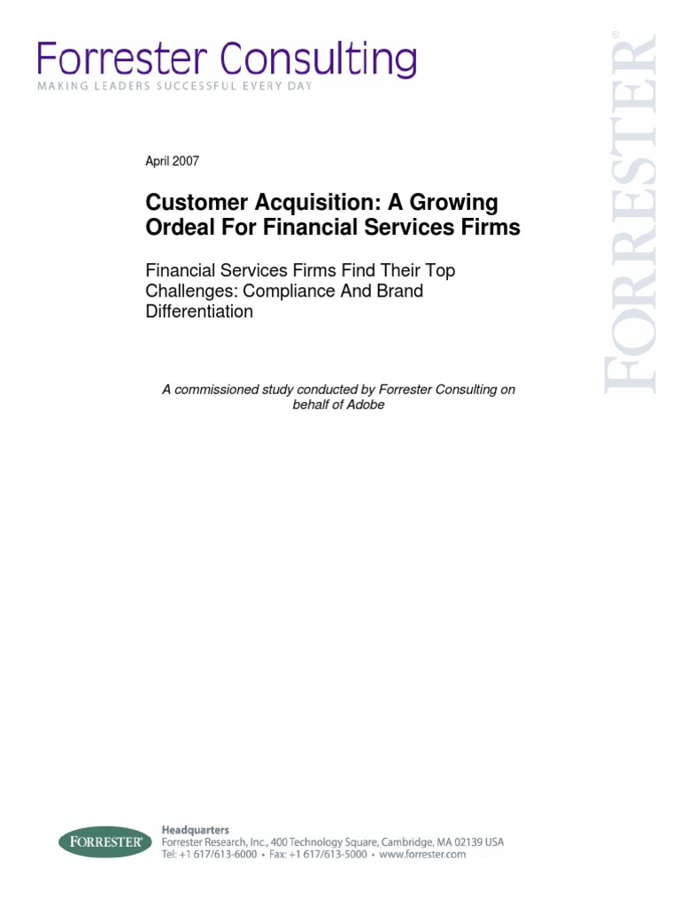 Customer Acquisition Report | Mergers And Acquisitions | Investment Banking