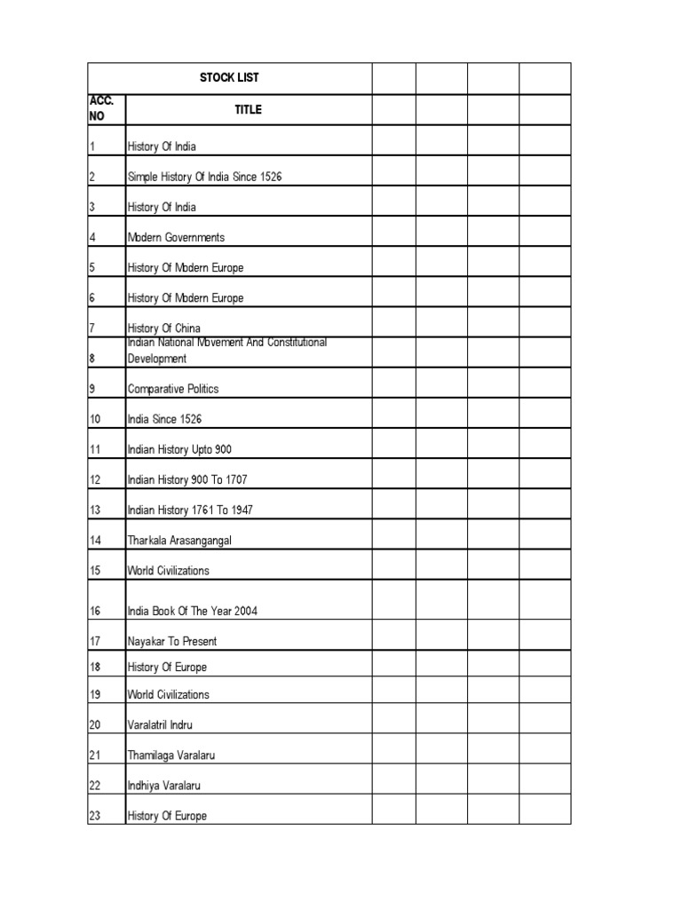 Library Stock List | PDF | Economics | Psychology