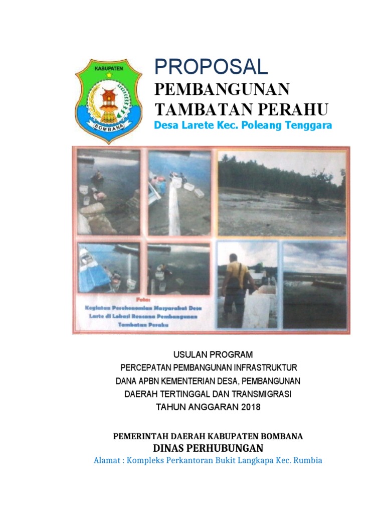 Proposal Pembangunan Tambatan Perahu | PDF