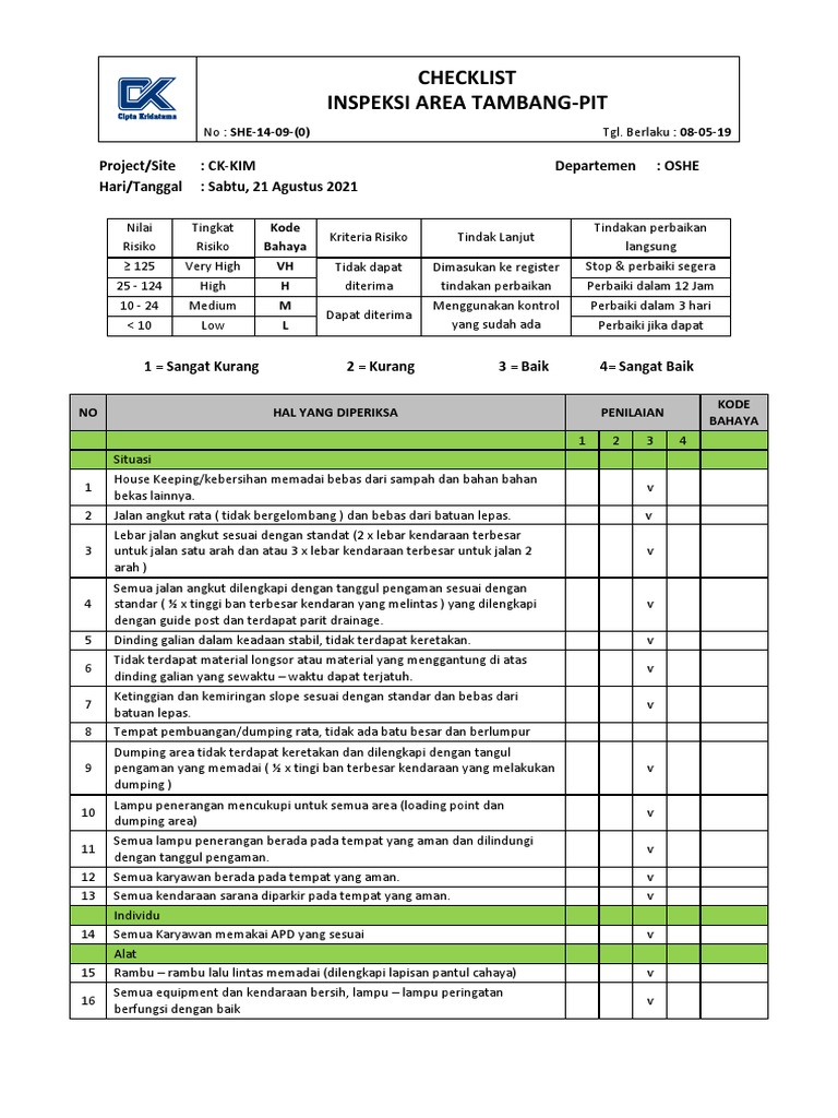 Laporan Inspeksi LINGKUNGAN | PDF