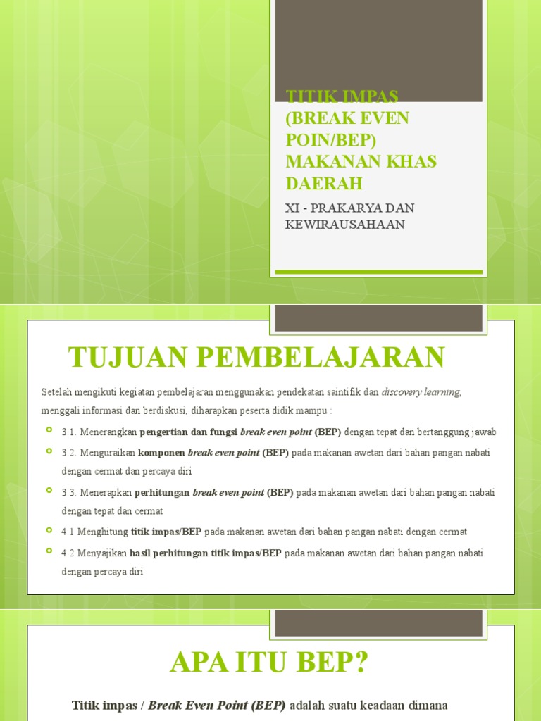 XI PKWU 3.4 Perhitungan HPP-Harga Jual-BEP | PDF