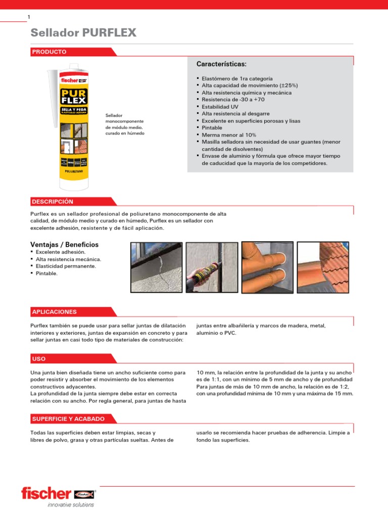 PURFLEX Ficha Tecnica | PDF | Materiales | Química
