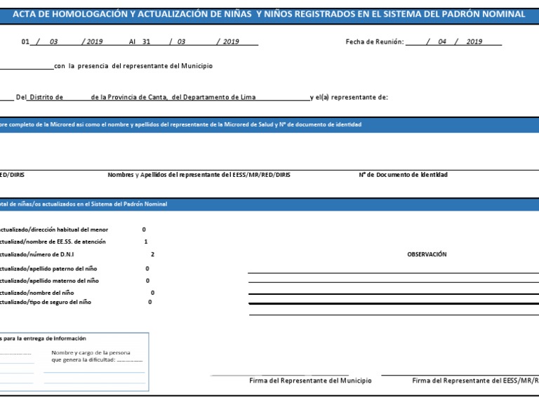 Acta de Homologacion | PDF | Ciencias sociales