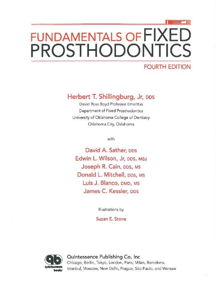 Fundamentals of Fixed Prosthodontics 5th Edition | PDF