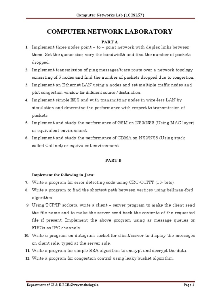 CN Lab Manual | PDF | Encryption | Network Congestion